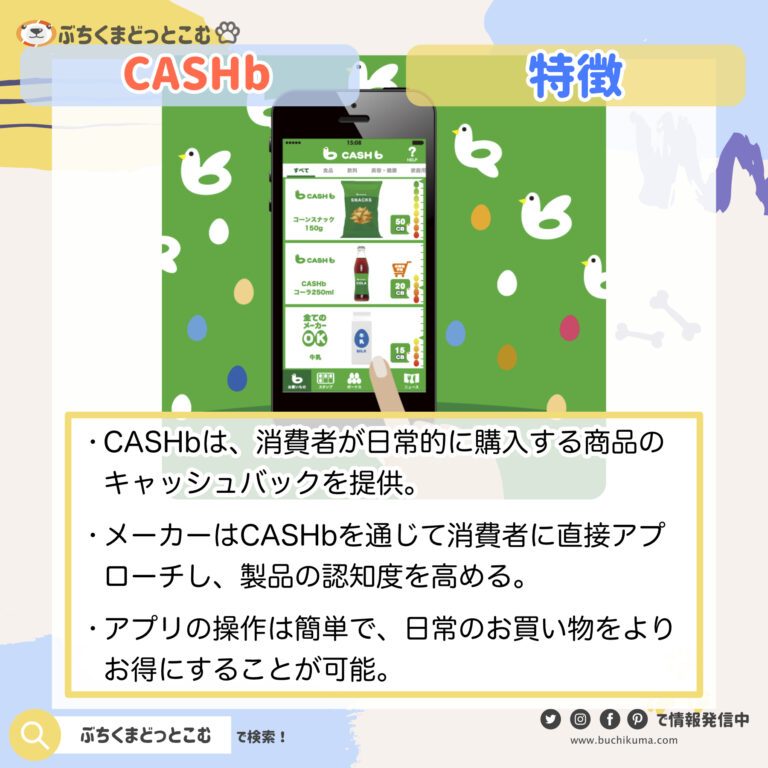 CASHb：レシートポイント化おすすめアプリ「指定レシートでお宝探し」 | ぶちくまどっとこむ