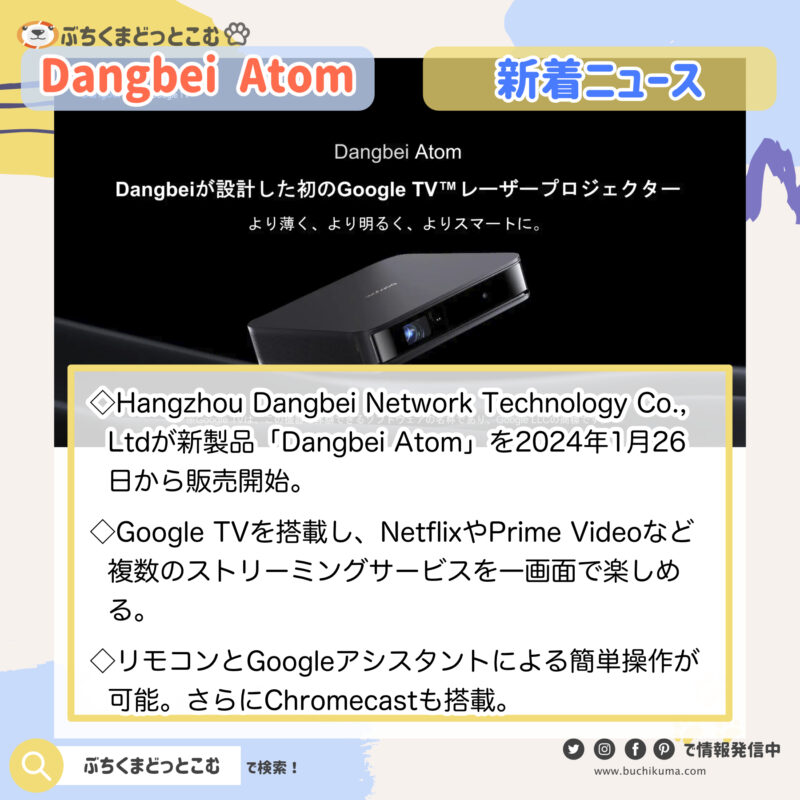 プロジェクター「Dangbei Atom」実機レビュー：サイズ感は完璧 | ぶちくまどっとこむ