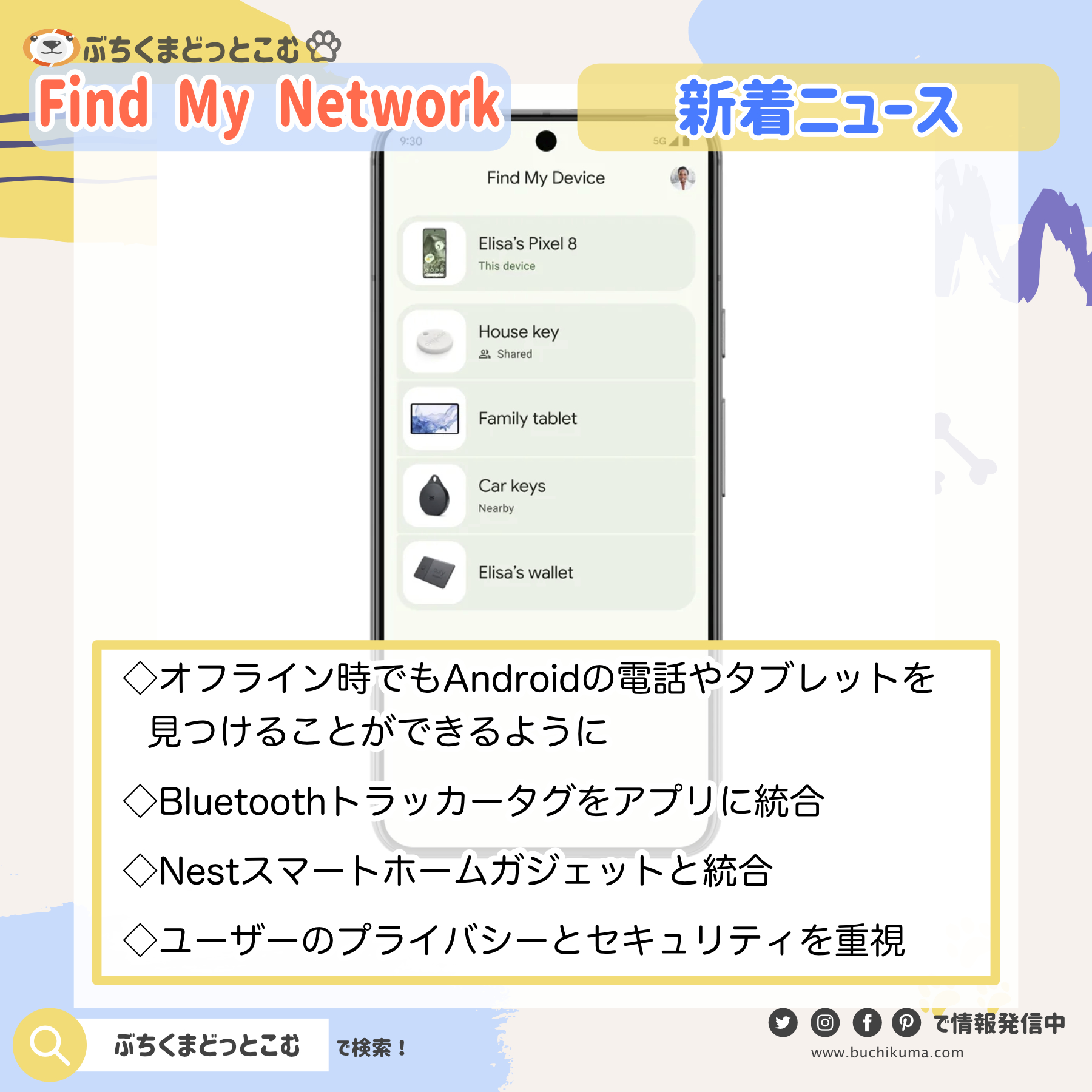 Find My NetworkでオフラインでもAndroidスマホが簡単に見つかる | ぶちくまどっとこむ